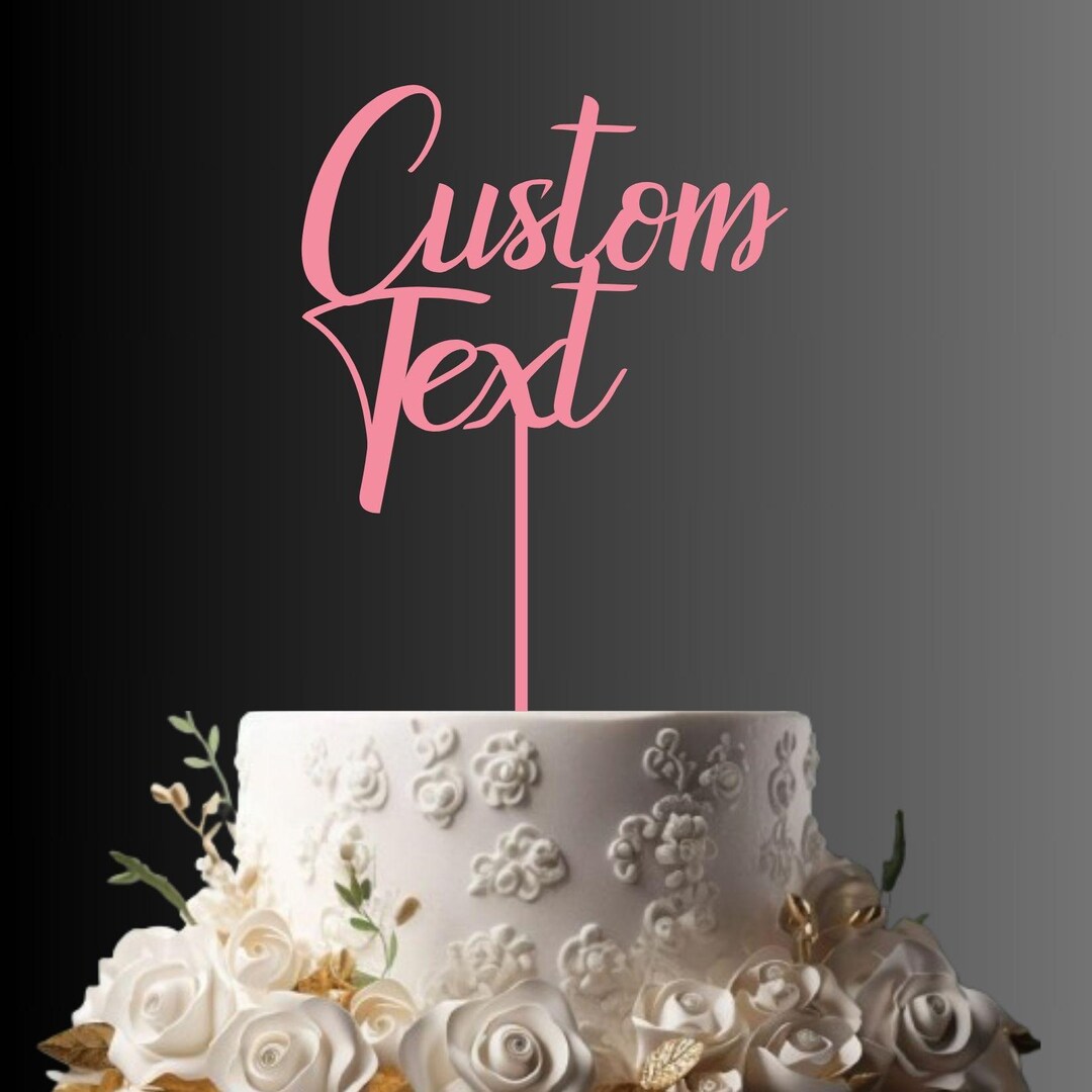 Personalized Wooden Cake Topper, Custom Name & Age - Etsy