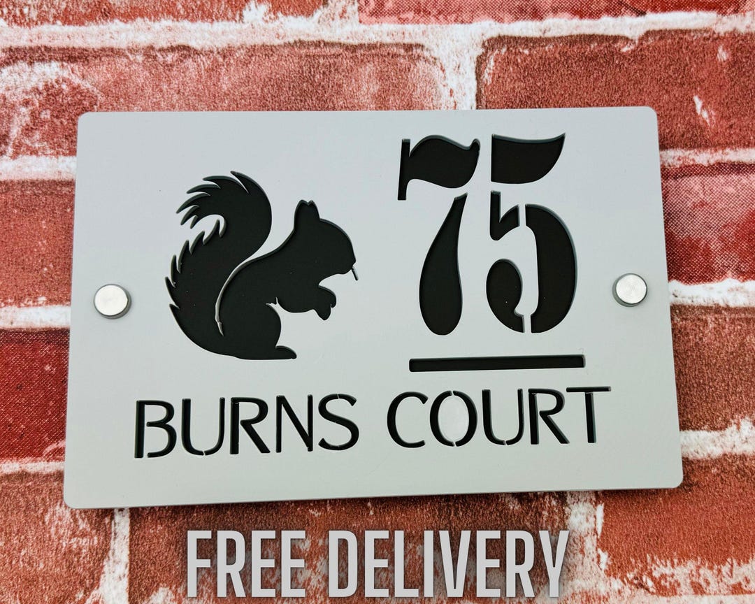 Custom Engraved House Numbers Sign, House Address Sign, Front Door ...