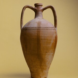 Handcrafted Turkish Clay Pot Antique Mediterranean Vase Rustic ...