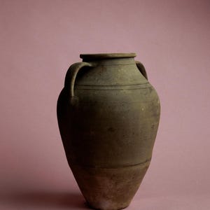 Terracotta Clay Jar Ceramic Pot Vintage Pottery Handmade Rustic Storage ...