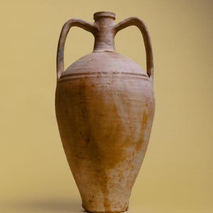 Handcrafted Turkish Clay Pot Antique Mediterranean Vase Rustic ...