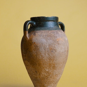 Vintage Turkish Pot Rustic Earthenware Vase Antique Clay Pot Handmade ...