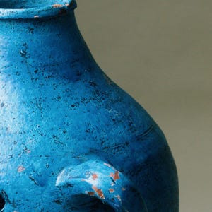 Handmade Blue Terracotta Vase Rustic Amphora Pottery Vintage ...