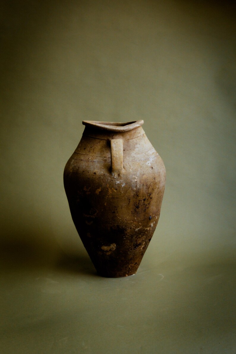 Vintage Terracotta Jar, Rustic Farmhouse Pottery Vase - Etsy