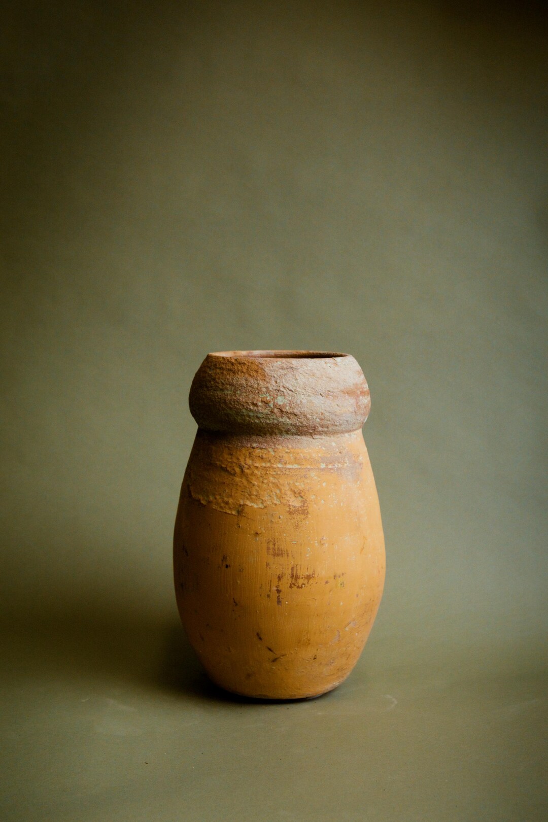 Vintage Turkish Clay Pot Antique Earthenware Vase Handmade Terracotta ...