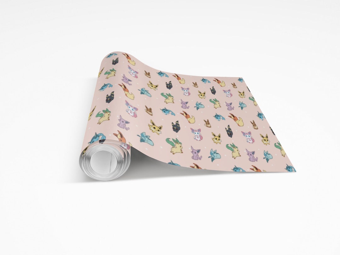 Pokemon Eeveelutions Wrapping Paper Custom Wrapping Paper Pokemon ...