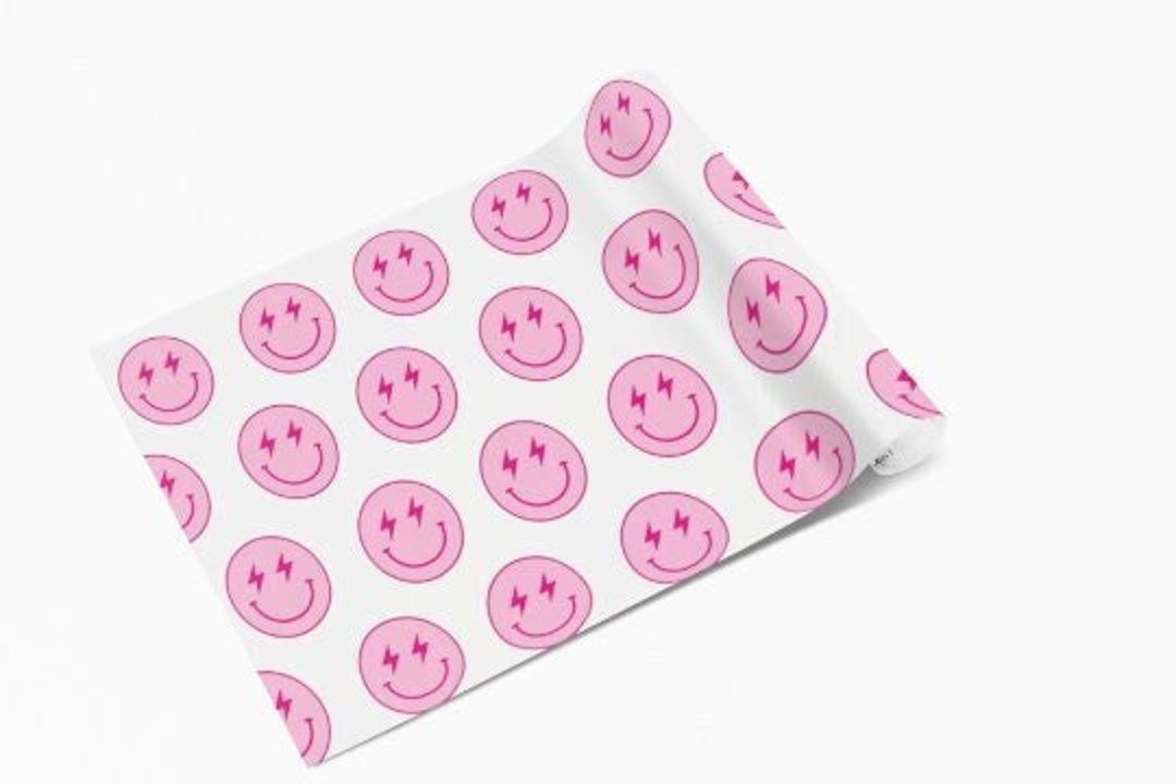 Preppy Smiley Face Wrapping Paper Preppy Smiley Face Gift Wrap - Etsy