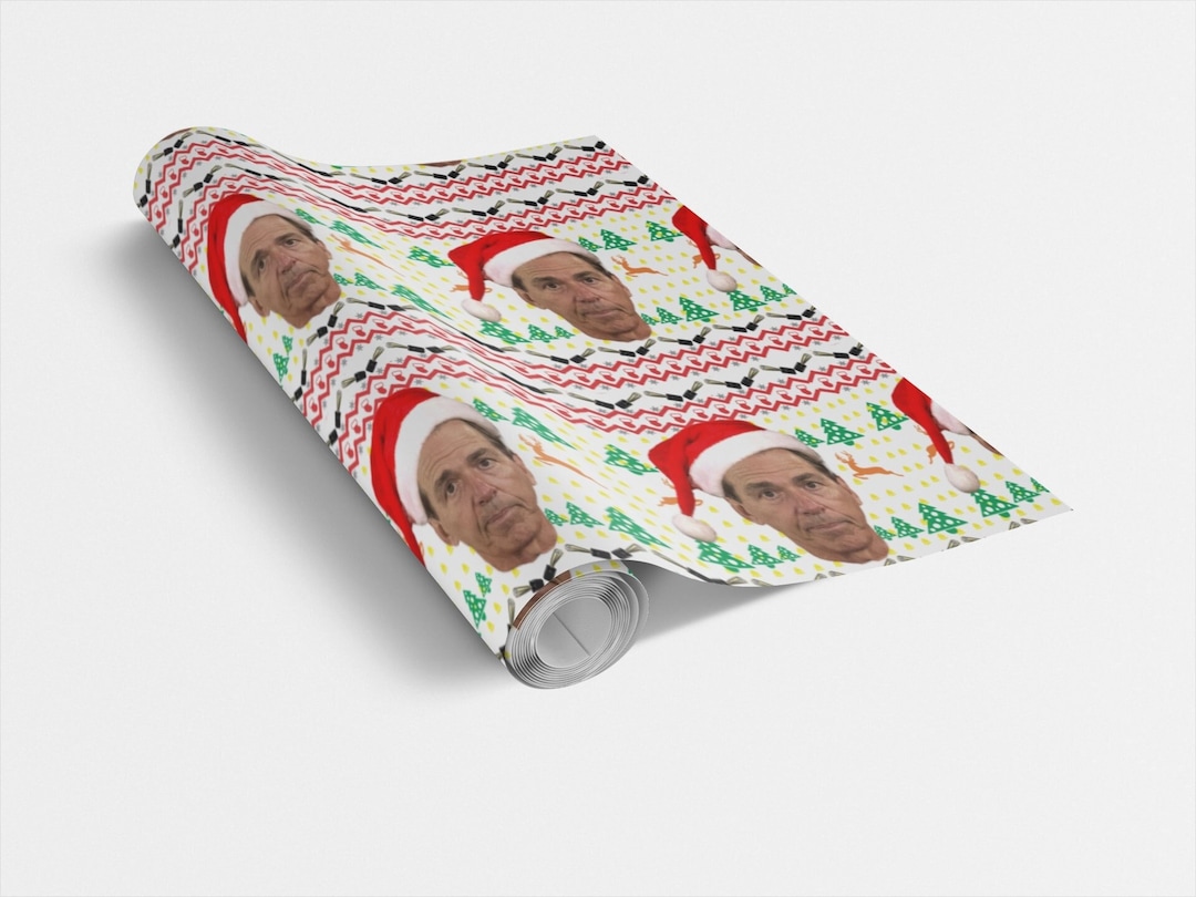 Christmas Nick Saban Wrapping Paper Custom Wrapping Paper Nick Saban ...