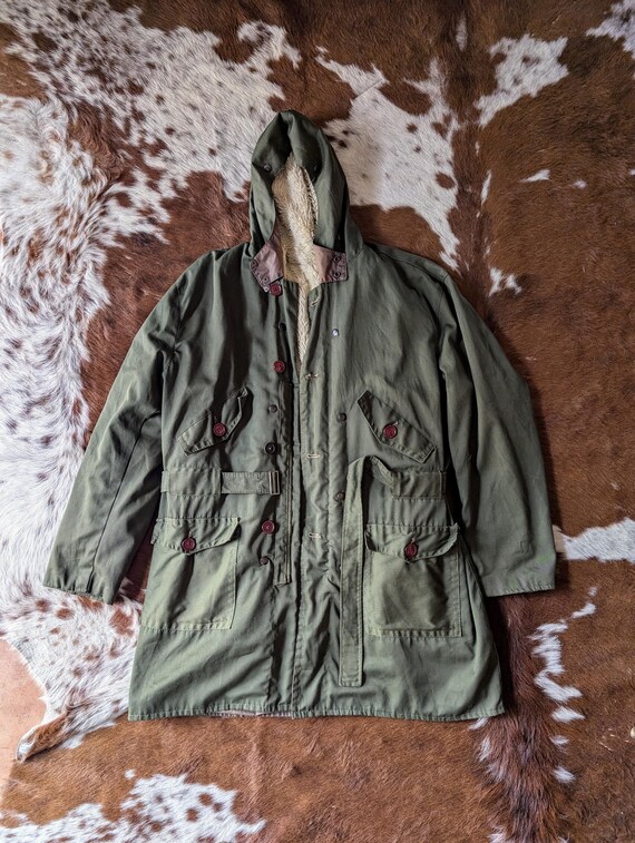 Vintage 70s original authentic Mod parka in military … - Gem
