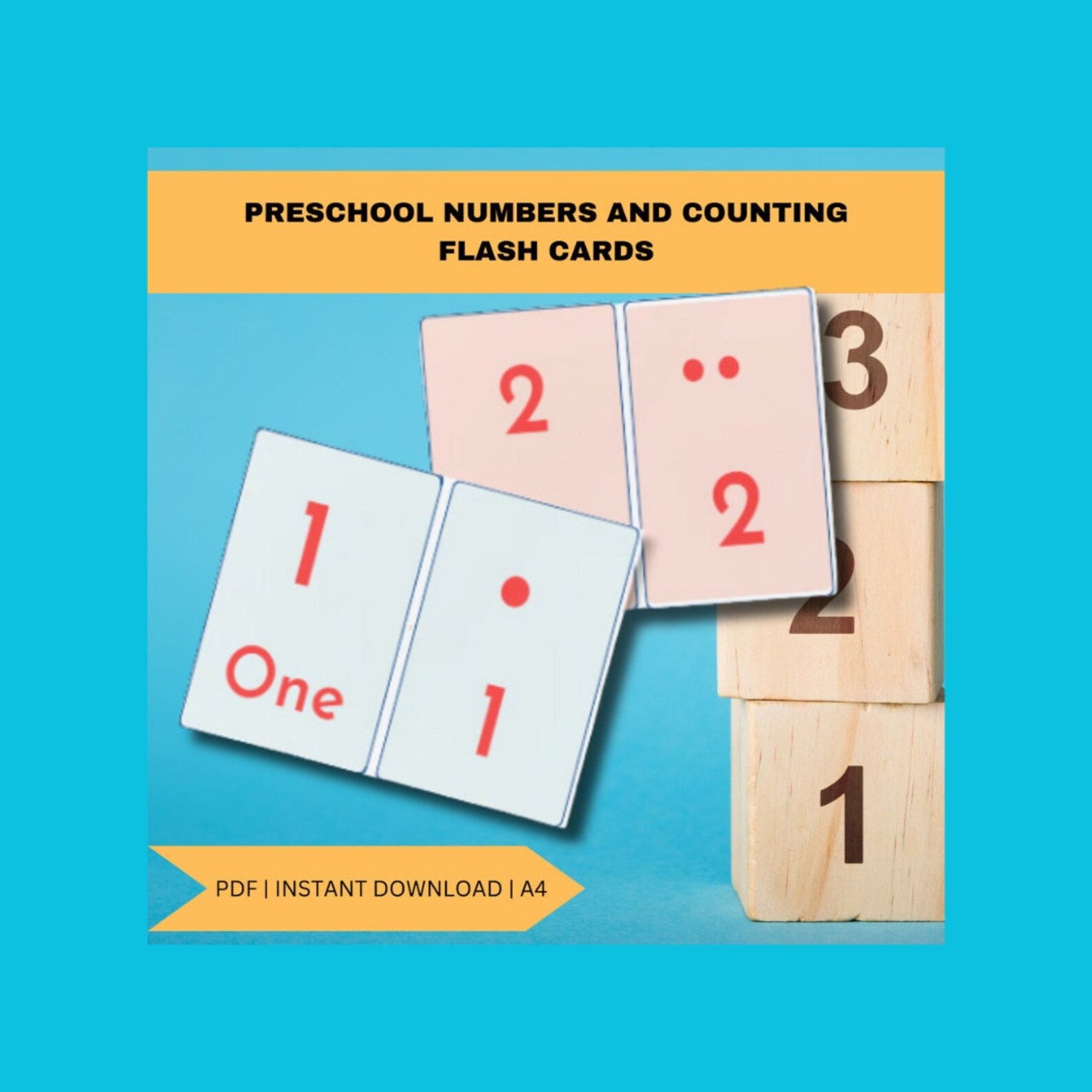 Numbers & Counting Flash Cards, Educational Cards, 1-10 Counting ...