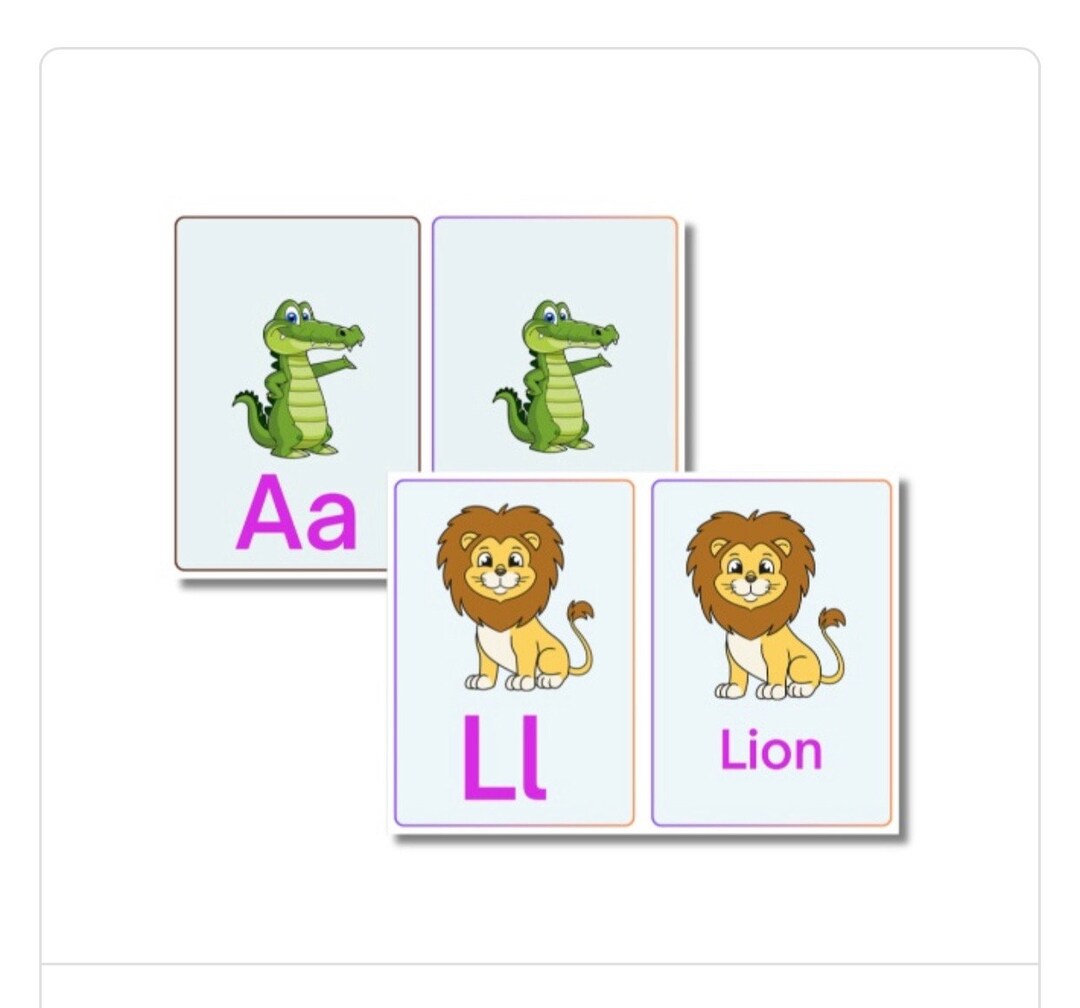 ABC Flash Cards, Educational Cards, A-Z Cards, Learn Abcs, Alphabet ...