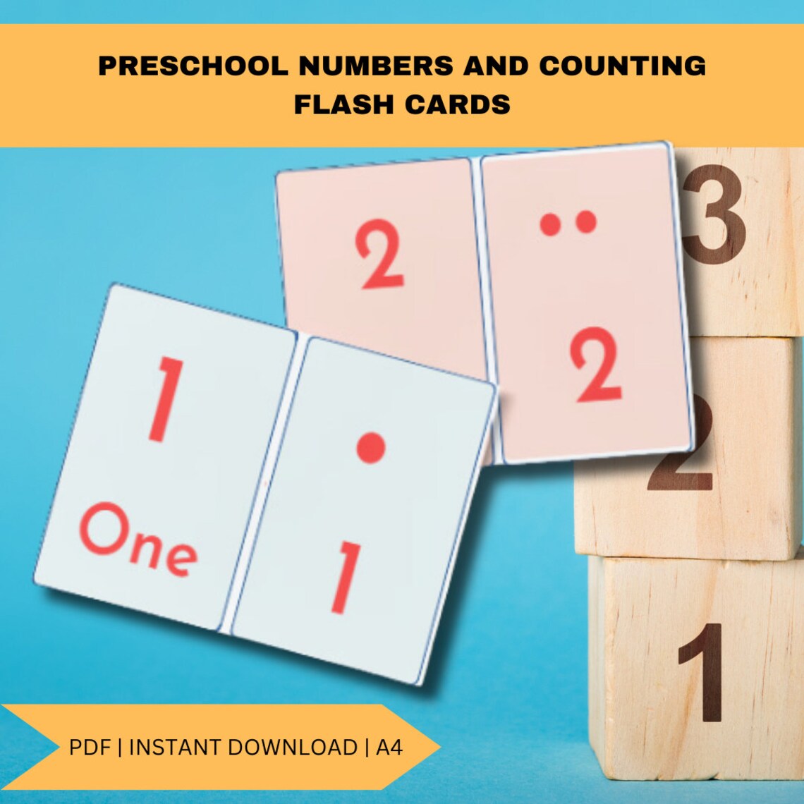 Numbers & Counting Flash Cards, Educational Cards, 1-10 Counting ...