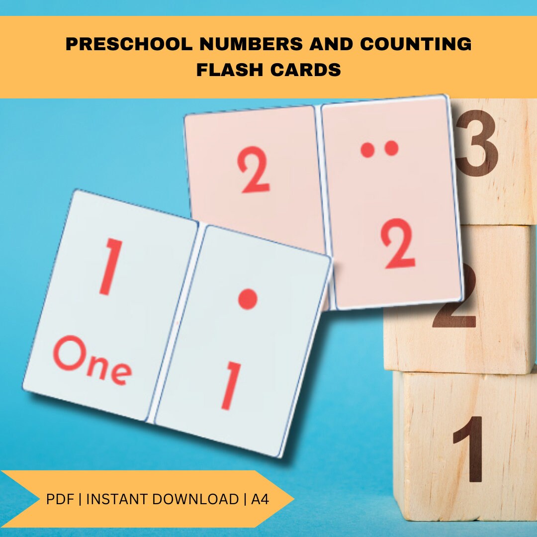Numbers & Counting Flash Cards, Educational Cards, 1-10 Counting ...
