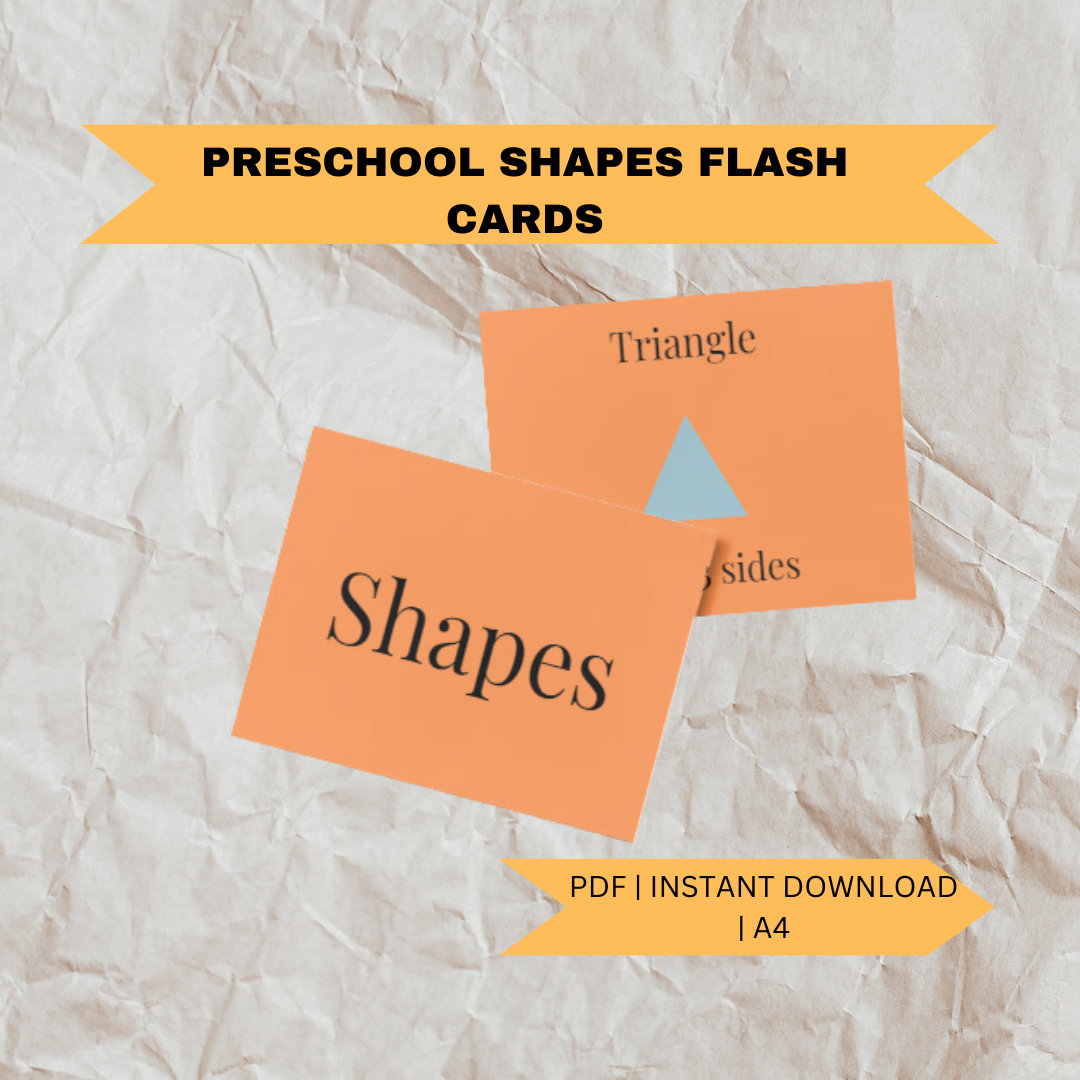 Shapes Flash Cards, Educational Cards, Learning Shapes, Also Learning ...