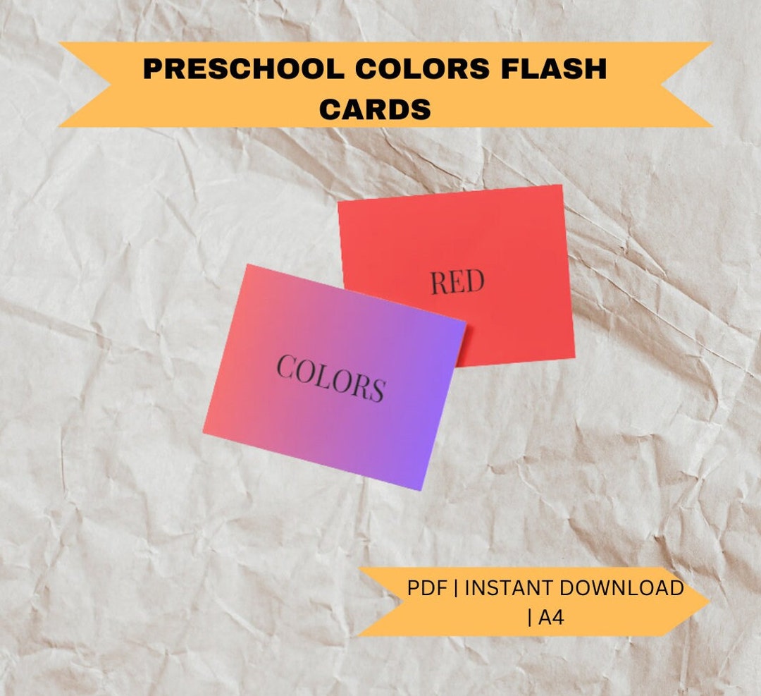 Colors Flash Cards, Educational Cards, Learning Colors, Also Learning ...