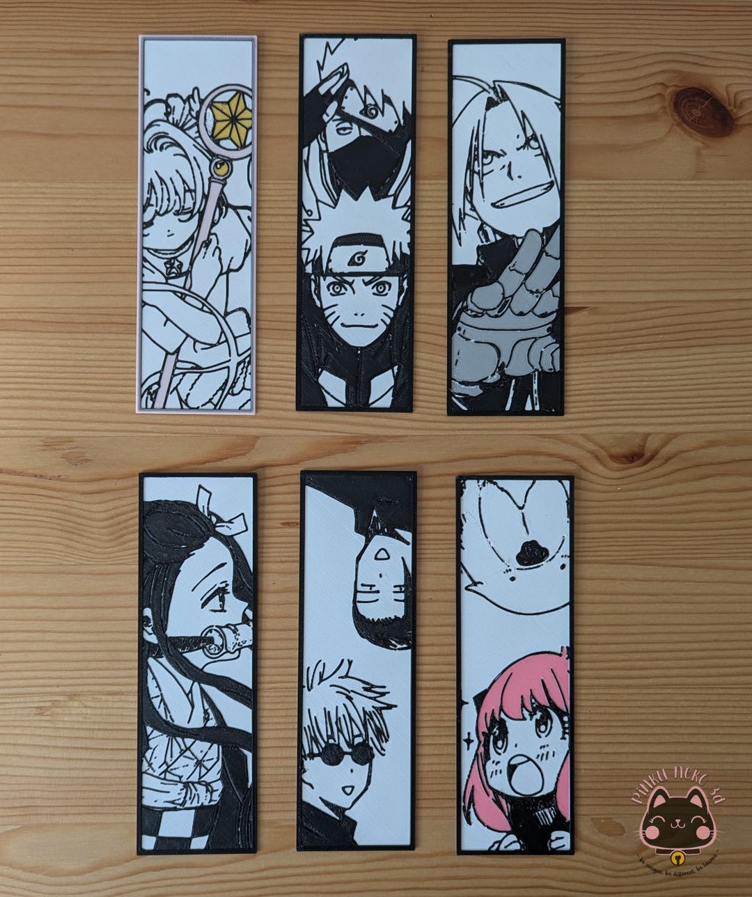 Anime Bookmarks for Book Lovers and Manga Lovers, 3D Design, 3D ...