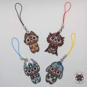Phone Charm Felyne Monster Hunter, Palico Keychain, MH Wilds Game, 3d ...