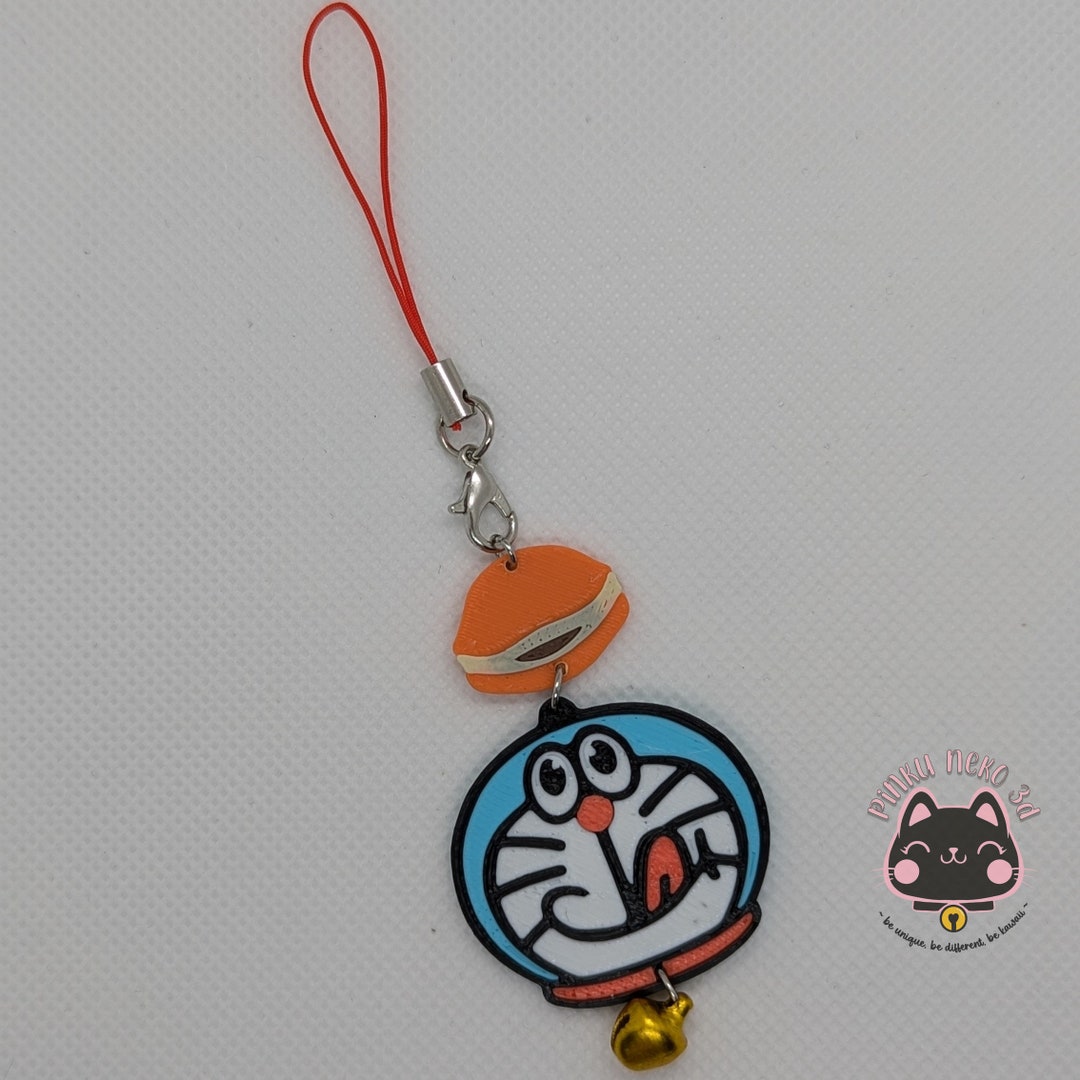 Phone Charm Doraemon, the Cosmic Cat Keychain, PLA; 3d Printing, Kawaii ...