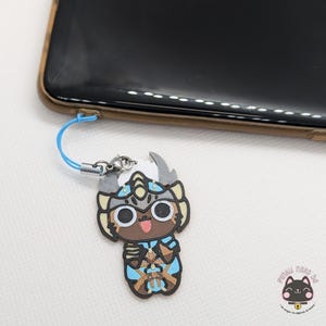 Phone Charm Felyne Monster Hunter, Palico Keychain, MH Wilds Game, 3d ...