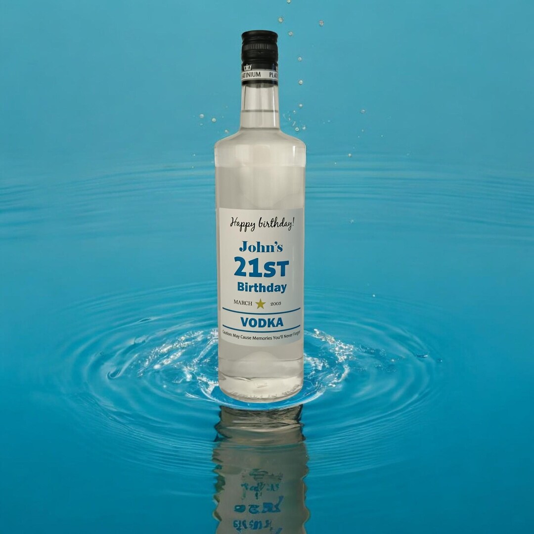 Custom Vodka Label, Personalised Bottle Label, Perfect for Weddings ...
