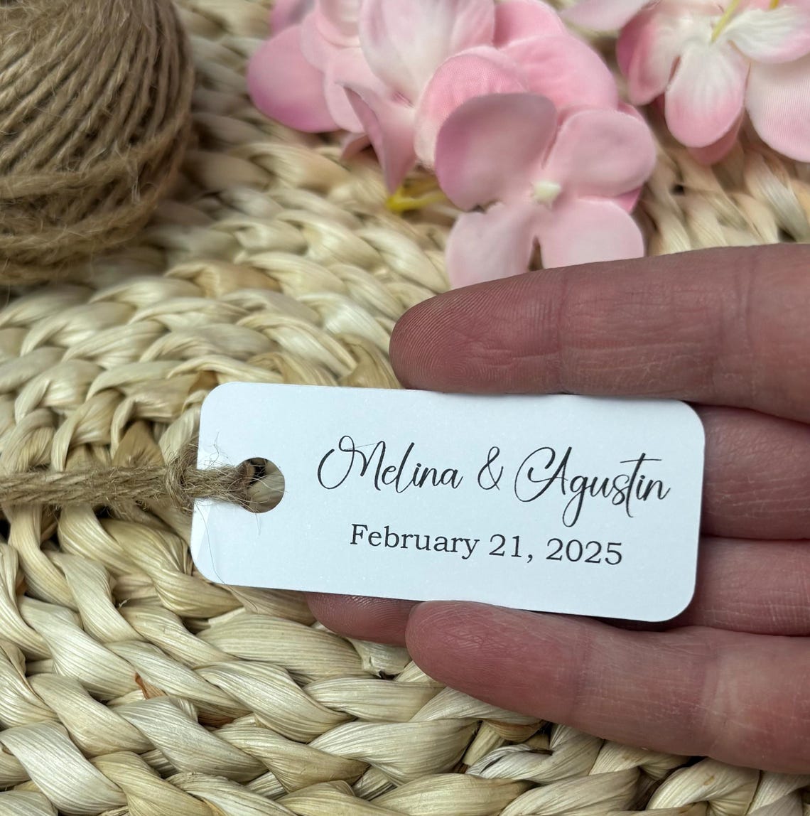Custom Wedding Favor Tags: Personalized Thank You, Bridal Shower - Etsy