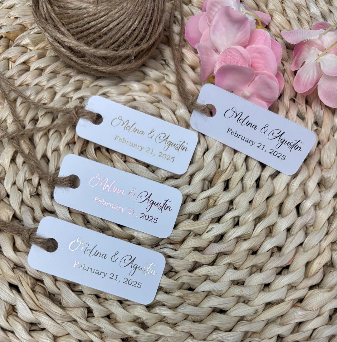 Custom Wedding Favor Tags: Personalized Thank You, Bridal Shower - Etsy