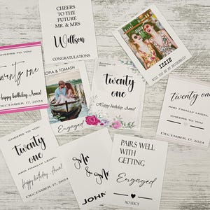 Personalized Engagement Label - Custom Photo Wine Label - Wedding Wine ...