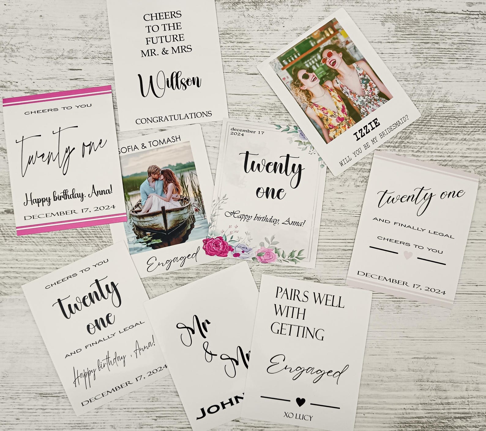 Personalized Wine Bottle Wedding Seating Labels: Elegant Table Numbers ...