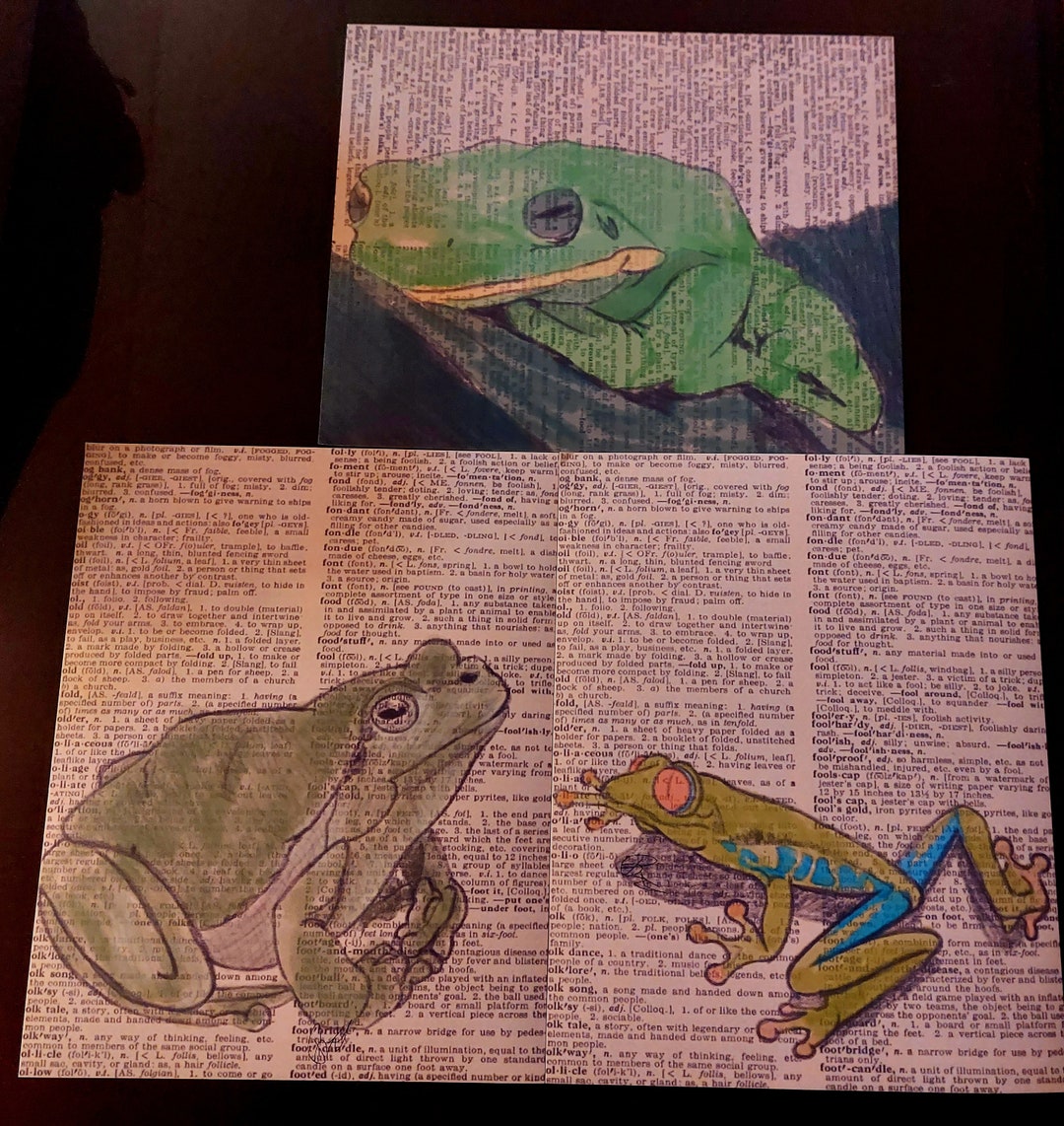 Frog Dictionary Wall Art Print Set - 8x10 Home or Office Decor ...