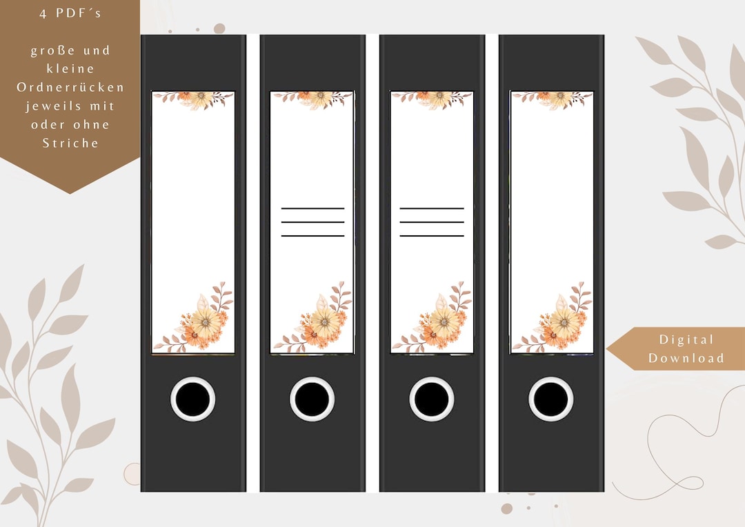 Folder Spine Labels - Labels for Inserting Wide + Narrow Folders With ...