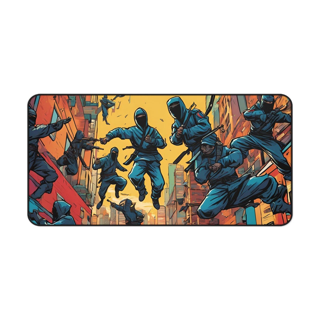 Desk Mat "ninja" Mouse Pad, Desk Accessories, Home Office Gift, Office ...