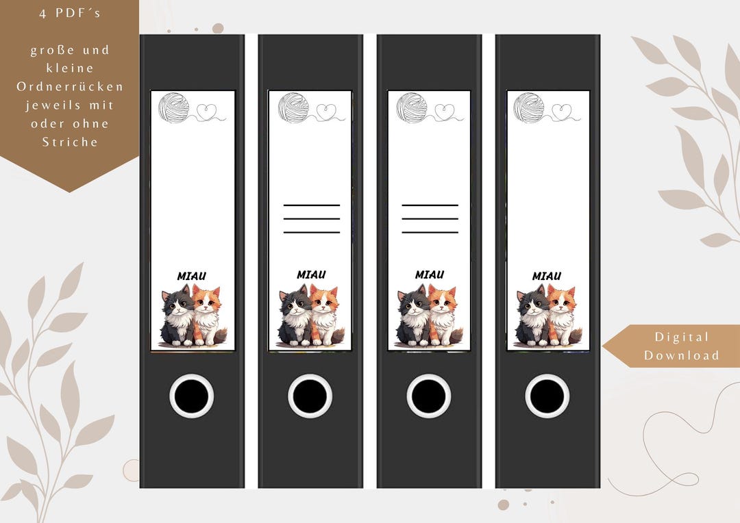 Folder Spine Labels - Labels to Insert for Wide + Narrow Folders With ...