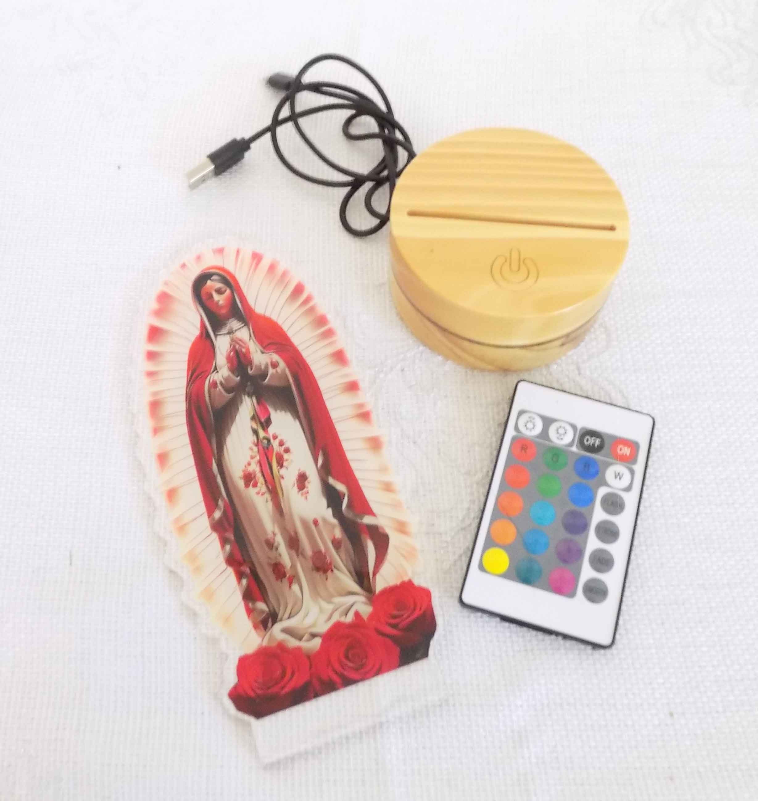 Virgin Mary Night Light Lamp Guadalupe Virgin Mary Night Light Virgen ...