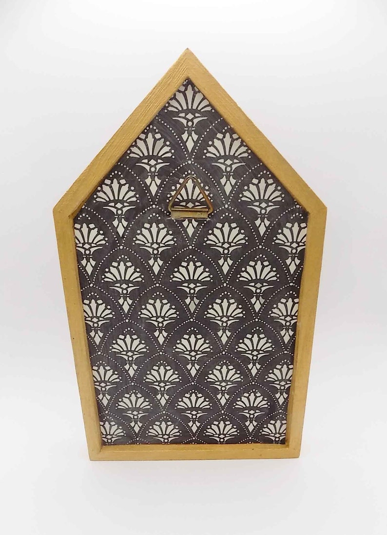 Virgin Mary Shrine Retablo Niche Nicho Altar Religious Home Decor Wall Hanging Gold Black