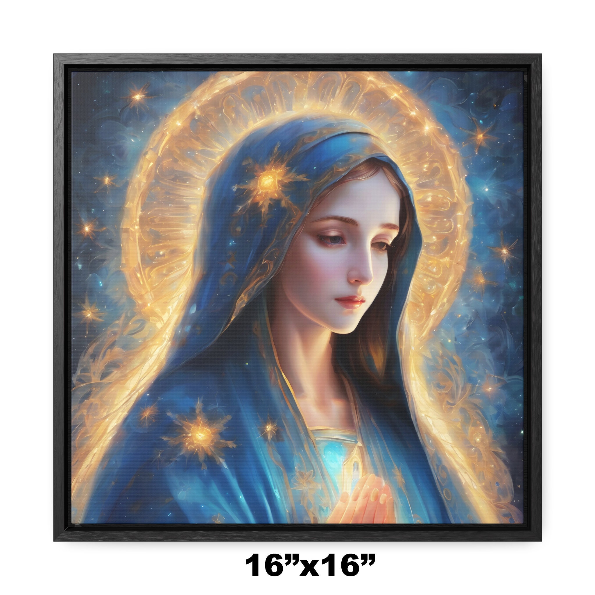 Virgin Mary Wall Art Framed Gallery Canvas Wall Art Modern, Celestial ...
