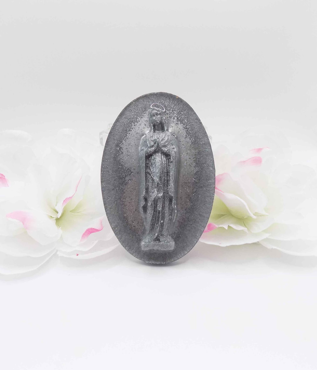 Mini Virgin Mary Shrine - Wall Hanging Shrine - Silver Virgin Mary ...