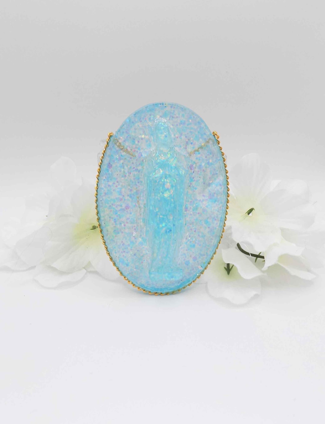 Mini Virgin Mary Shrine Wall Hanging Shrine Aqua Blue Virgin Mary Small ...