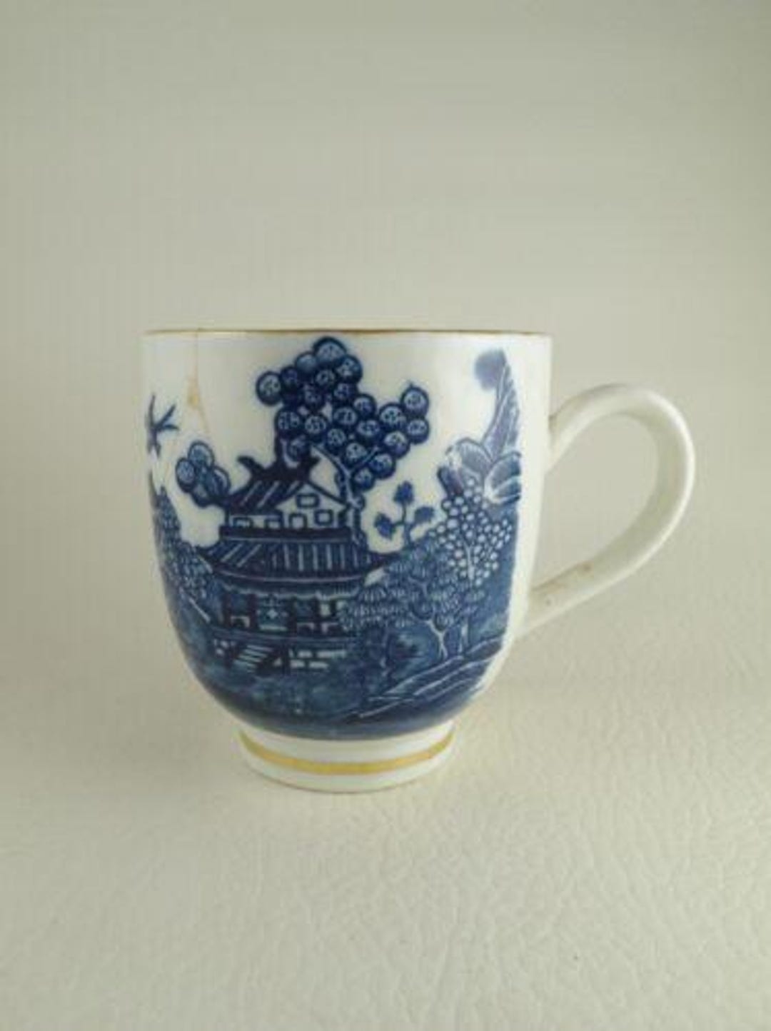 CAUGHLEY / Salopian 1772 - 1795 NANKIN Pattern Cup Blue & White Willow ...