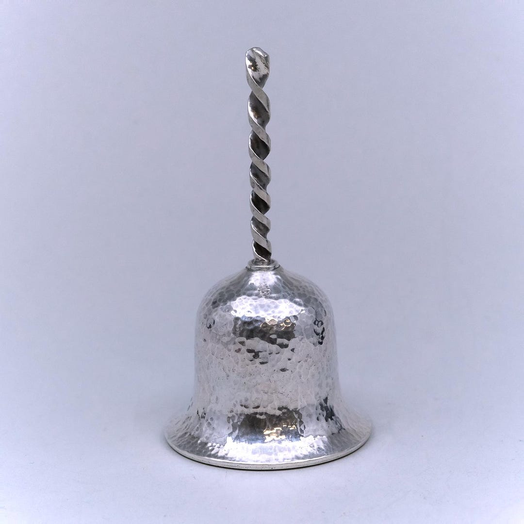 Dominick & Haff Hammered Sterling Silver Twist Handle Dinner Bell Arts ...
