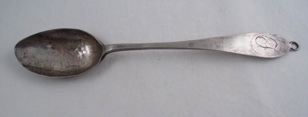 Samuel Avery Coin Silver Serving Spoon Loop End Early American - Etsy