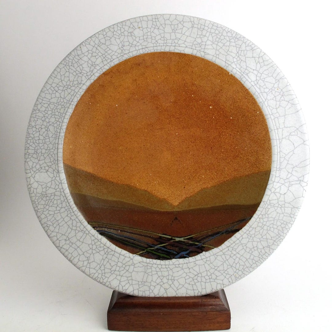 Rob Wiedmaier Art Pottery 11 3/4 Southwest Sunset Plate Japanese ...