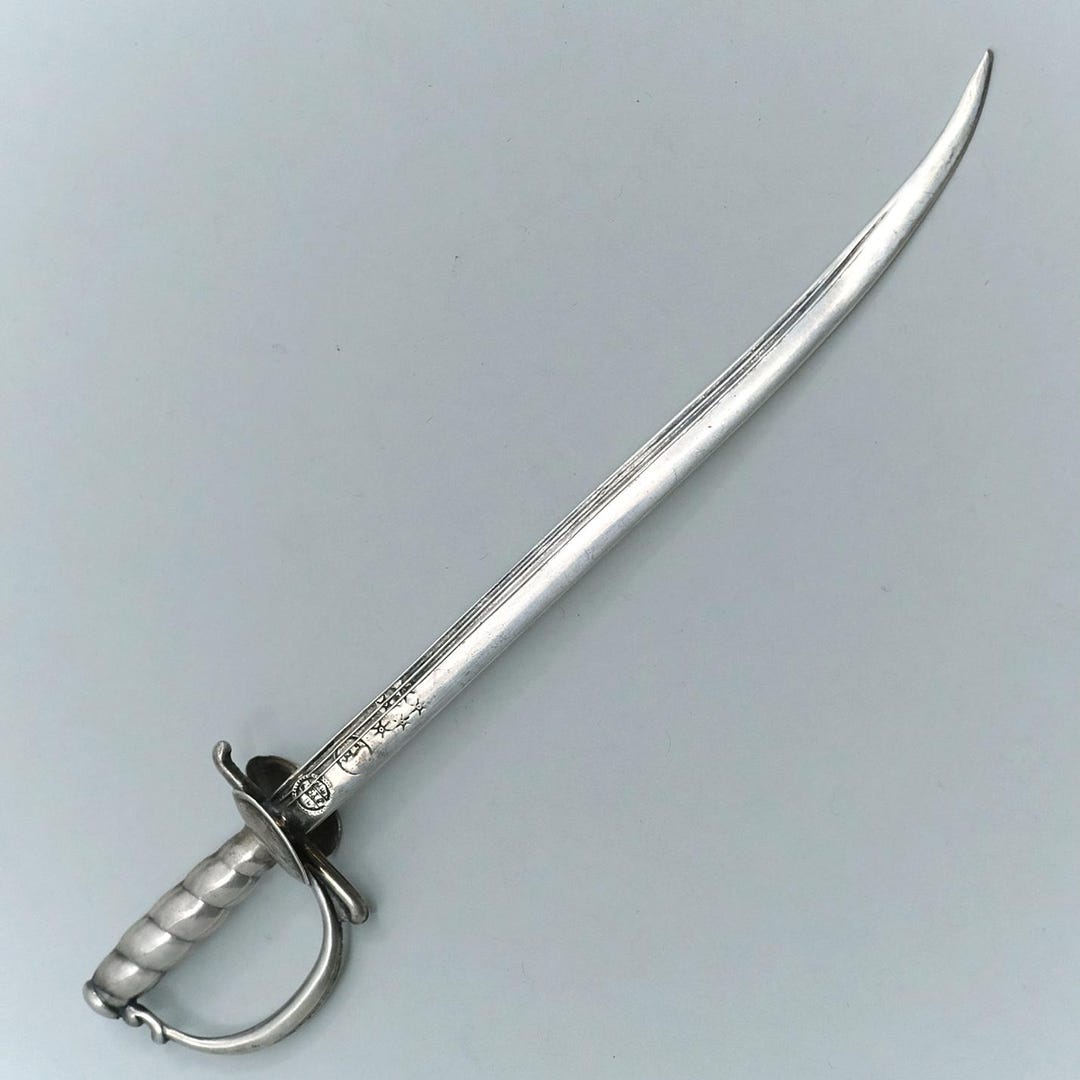 Currier & Roby Sterling Silver 6 Cavalry Saber Letter Opener Sword Form ...