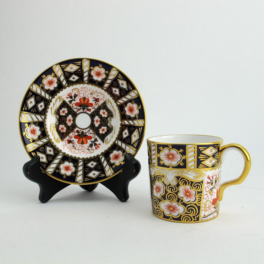 Traditional Imari 2451 Royal Crown Derby 2 3/8 Demitasse Cup & Saucer ...