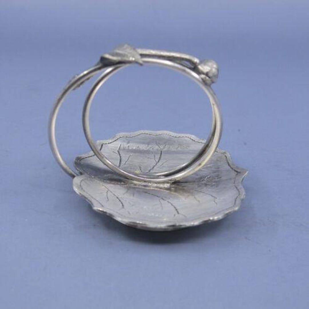 ROGERS & BRO Triple Plate Figural Lotus Leaf Napkin Ring "grandma From ...