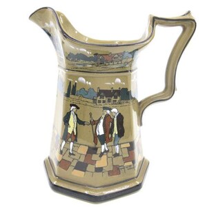 Ye Olden Days Deldare Ware Buffalo Pottery 7 3/8 Pitcher m.b. Signed - Etsy