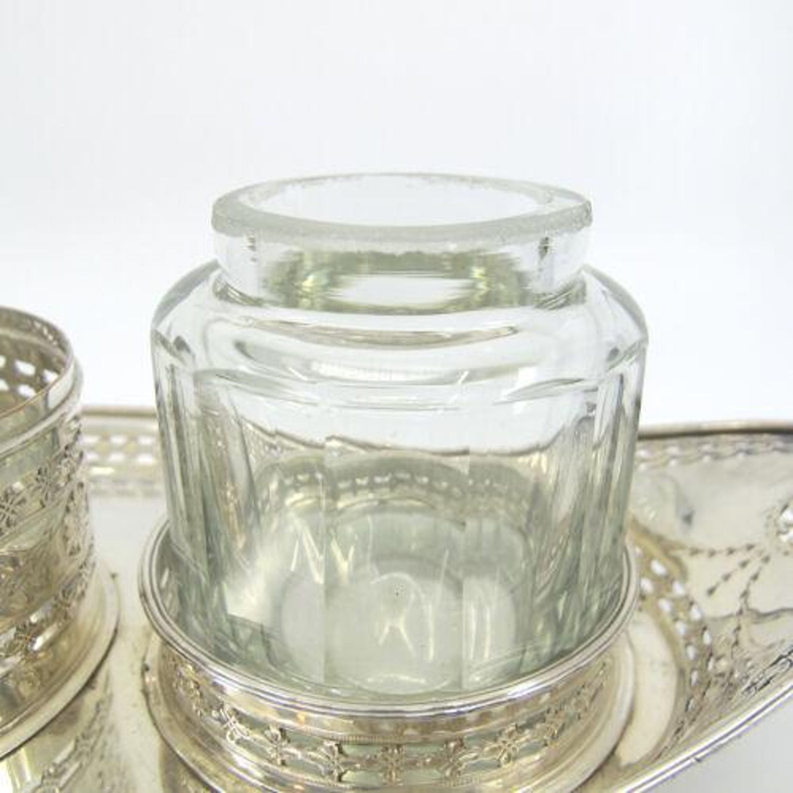 Old Sheffield Plate Fused Silverplate Inkstand 18C Antique Georgian ...