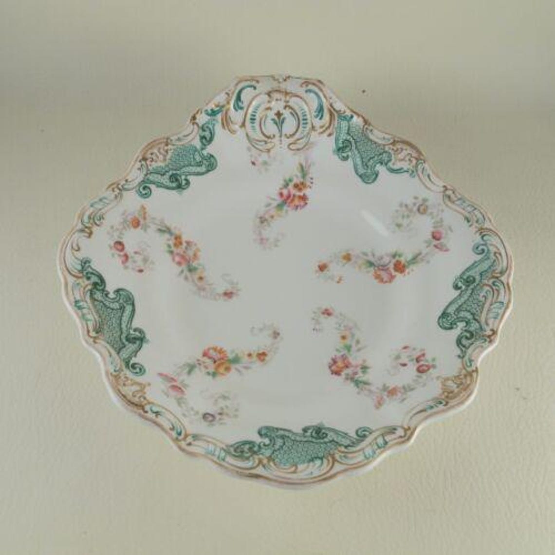 19th C COPELAND C1851-1885 Porcelain Side Handled Dessert Serving Dish ...
