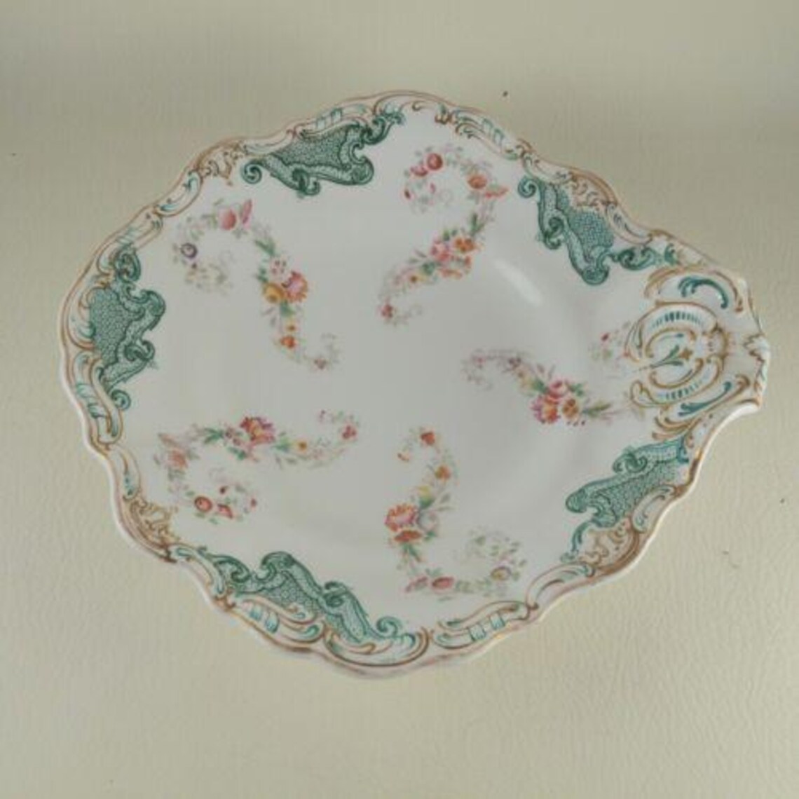 19th C COPELAND C1851-1885 Porcelain Side Handled Dessert Serving Dish ...