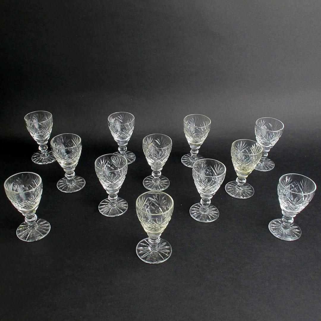 Tutbury Castle by Webb Corbett Crystal Set of 12 Cordial Glasses 3 ...