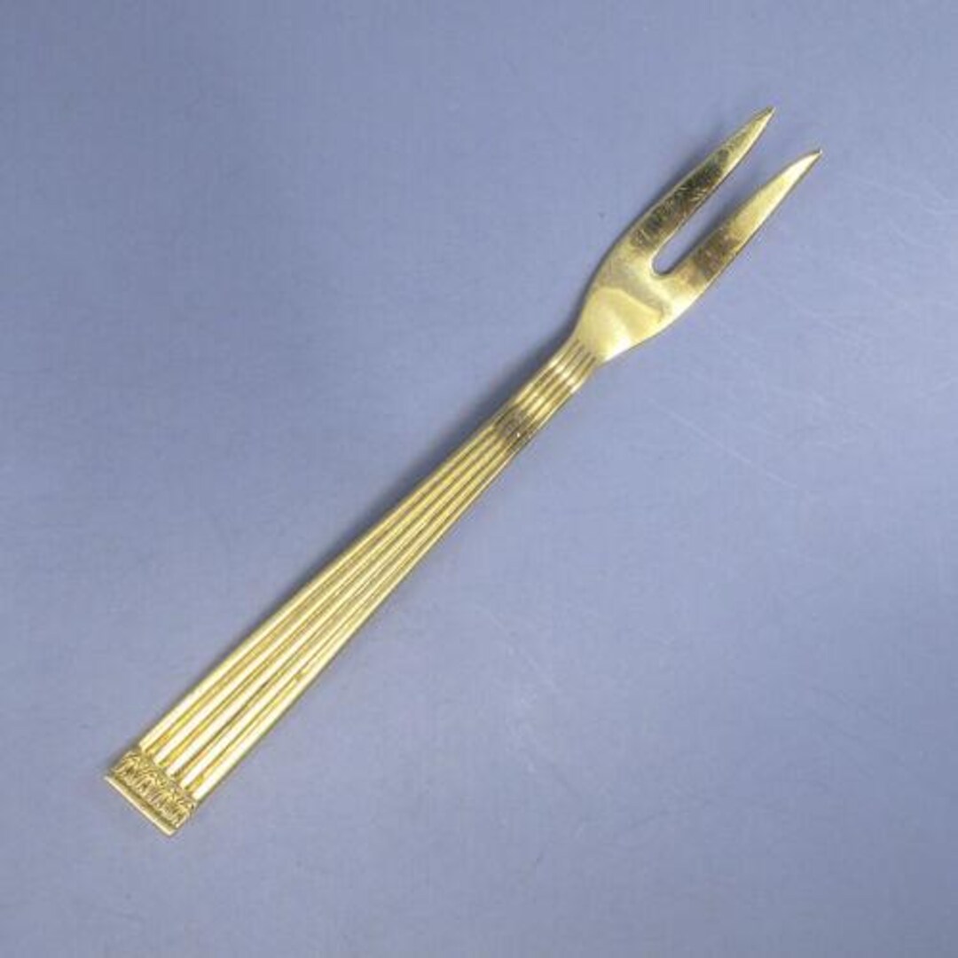 RIGATO GOLD by BUCCELLATI Gilt Sterling Pickle Fork 6 5/8" 1.8ozt No ...